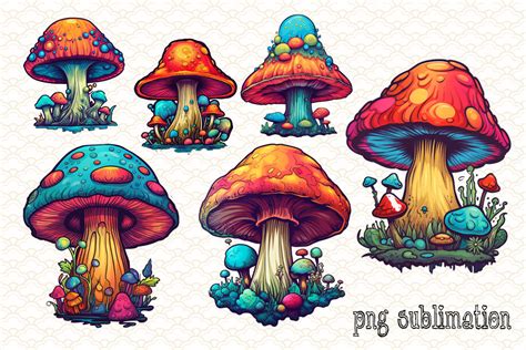 Psychedelic Mushroom Bundle Graphic By Garyart · Creative Fabrica