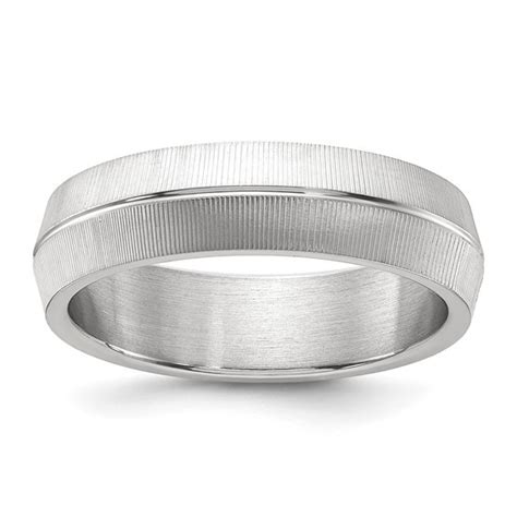Titanium Polished And Textured 6mm Band Mband442