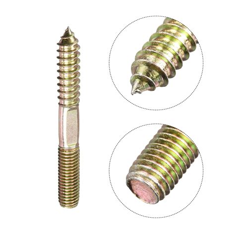 Double Threaded Bolt Top Vigor 8pcs Hanger Bolts M6x60mm Double Headed