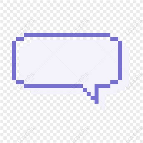 Purple Pixel Art Text Box Dialog Purple Dialogs Cartoon PNG Transparent Image And Clipart Image