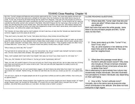 5 Theireyeswerewatchinggodclosereading Chapter16 Tewwg