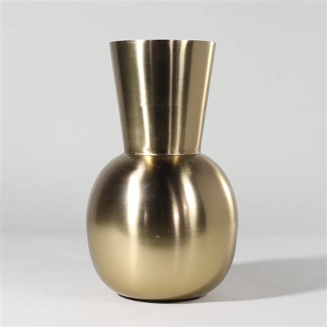 Brass Metal Funnel Vase Fourth Interiors