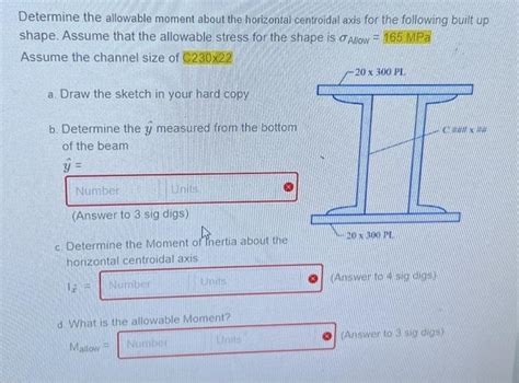 Solved Determine The Allowable Moment About The Horizontal