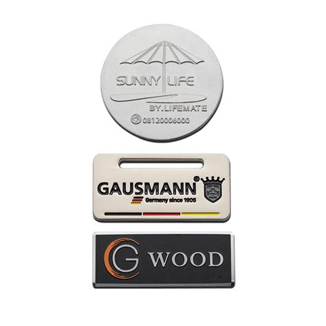 Outdoor Furniture Product Metal Labels Advertizing Novelties Compliance