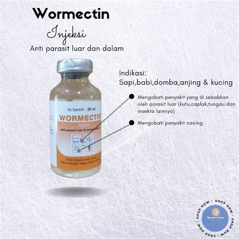 Jual Wormectin 20 Ml Wormektin Injeksi Obat Jamur Suntik Shopee