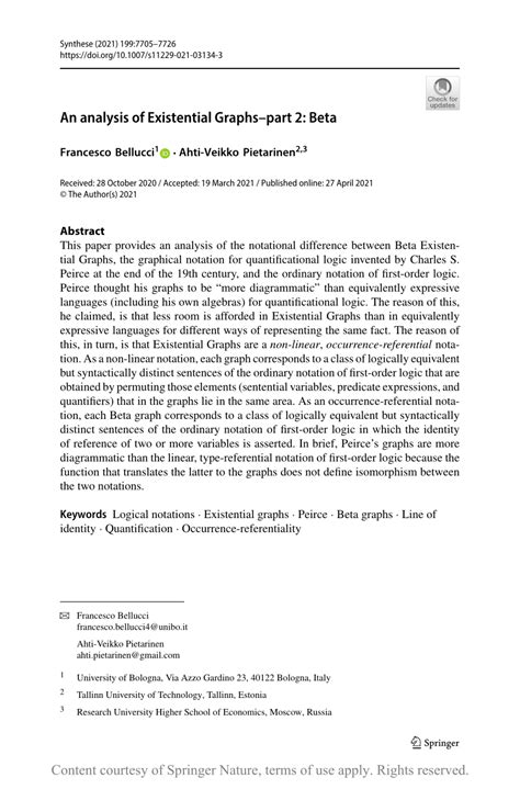 Pdf An Analysis Of Existential Graphspart 2 Beta