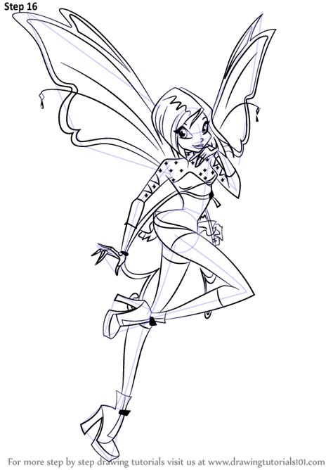 How To Draw Tecna From Winx Club Winx Club Step By Step