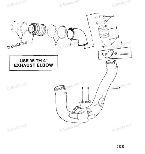 Mercruiser Sterndrive Gas Engines Oem Parts Diagram For Exhaust System