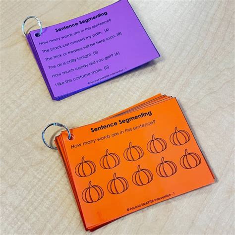 October Phonological Awareness Task Cards By Smarter Intervention