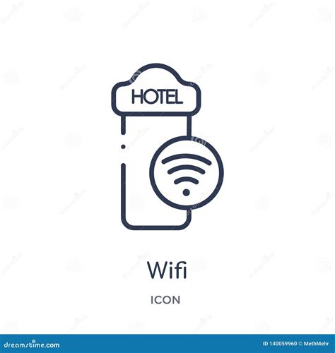 Linear Wifi Modem Icon From Electronic Stuff Fill Outline Collection Thin Line Wifi Modem
