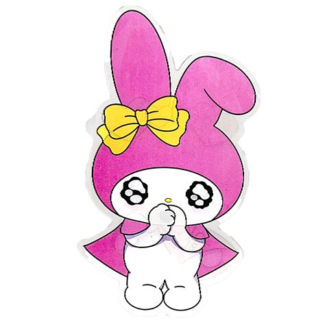 3d3dk090 My Melody Yellow Bow Sticker Db Distro
