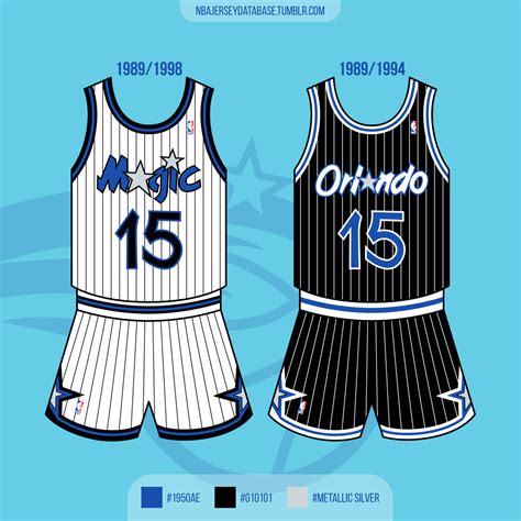 Nba Jersey Database Orlando Magic 1989 1998 Record 364 374 49