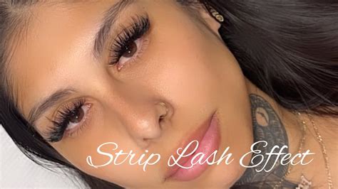 Strip Lash Effect Tutorial Whispy Lash Extensions Veyes Lashes