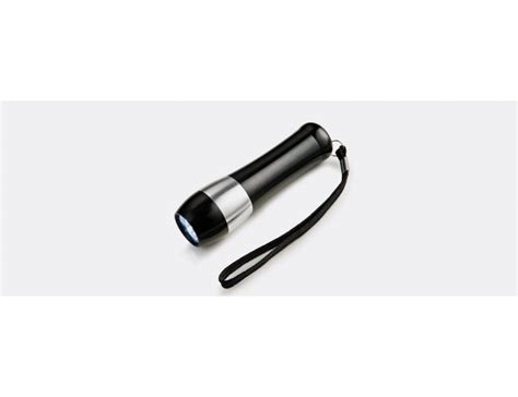 Lanterna Preta E Prata Em AlumÍnio Para Pilhas Aaa