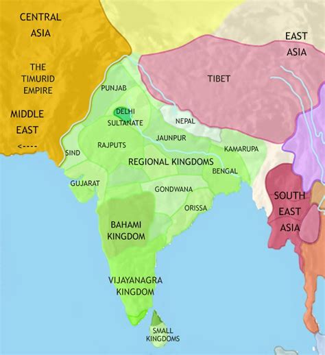 Map Of India And South Asia 1500 Bce The Aryan Conquest Timemaps