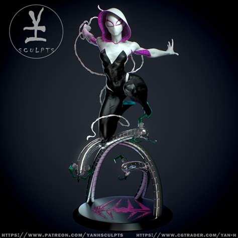 🕷️ Spider Gwen Nsfw・ Obj File For ・cults