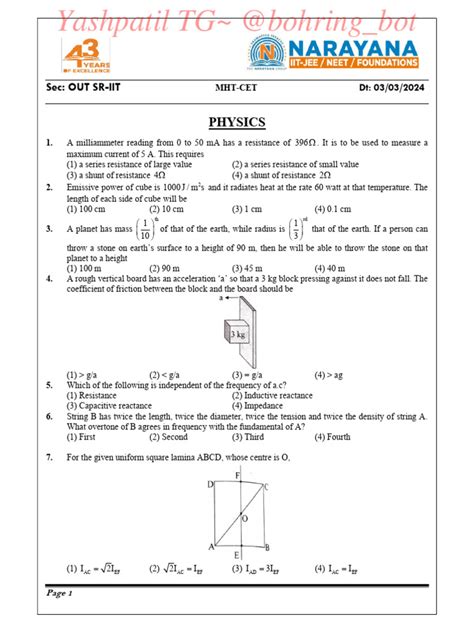 Cet 03 03 2024 Pdf Trigonometric Functions Acid