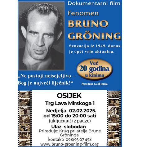 Osijek Prikazivanje Filma Fenomen Bruno Groening Sib Hr