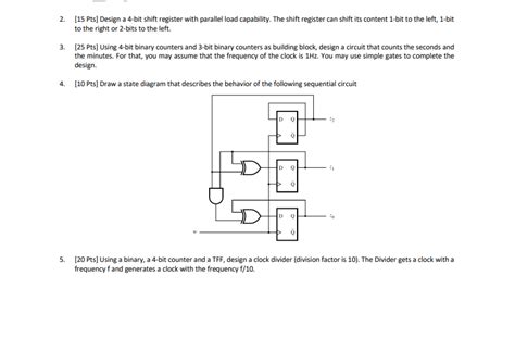 Solved 2 15 Pts Design A 4 Bit Shift Register With