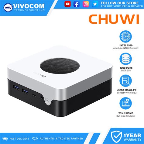 Chuwi Larkbox X Mini Pc Intel N100 12gb Ddr5 512gb Ssd Windows 11 Home Portable Mini Size
