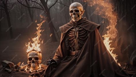 Premium Photo Scary Halloween Skeleton Horror Costume