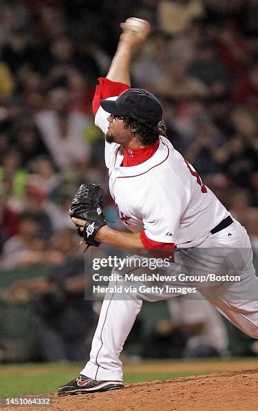 Eric Gagne Throws In The 9th As The Red Sox Take On The Angels At