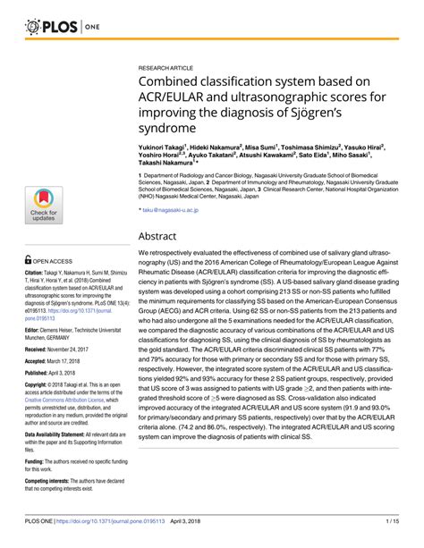 Pdf Combined Classification System Based On Acreular And Ultrasonographic Scores For
