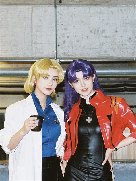 Katsuragi Misato And Akagi Ritsuko Neon Genesis Evangelion Drawn By