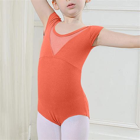 Cethrio Ballet Leotards For Girls Dancing Summer Short Sleeve