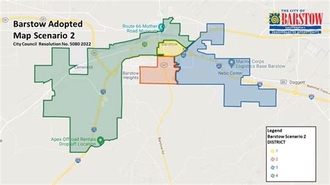 District Based Voting Map City Of Barstow