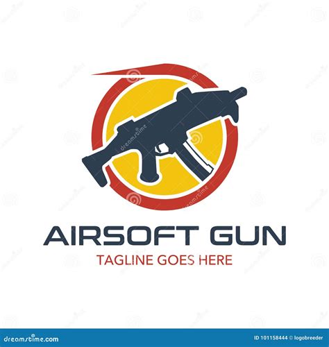 Unique And Original Airsoft Gun Logo Template Vector Illustration