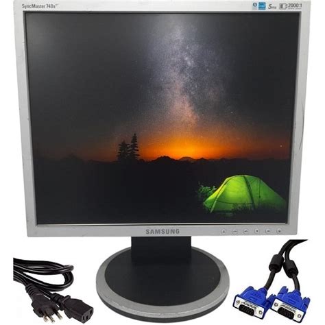 Monitor De 17 Polegadas 3 Meses Garantia Cabo Vga Energia Com Arranhados Detalhes Marcas De Uso