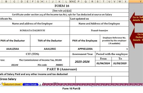 Generate Form 16 Easily With Our Excel Tool For Fy 2024 25