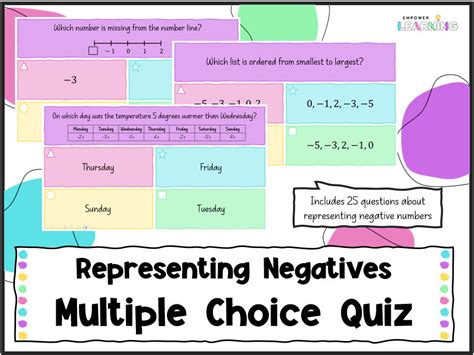 Representing Negative Numbers Assessment Questions For Ks2 And Ks3 Teaching Resources
