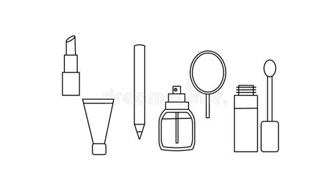 Animated Video Of Sketches Forming Make Up Tools Stock Video Video Of Background Design