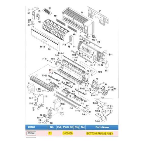 Daikin 1407039 Bottom Frame Assy Air Conditioners R Us