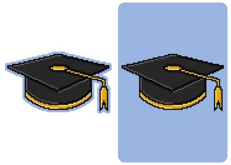 Premium Vector Pixel Art Graduation Cap Vector Desing