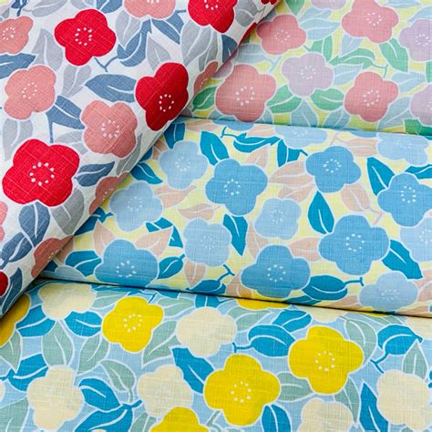 【大同布行】日本布 日本進口布 100節紗棉布 古布 繽紛花朵 適用於抱枕、衣褲、桌巾、佈景、手作、文青、布料 蝦皮購物
