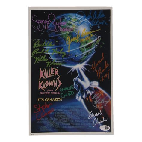 Killer Klowns From Outer Space 8x12 Poster Cast Signed By 9 With