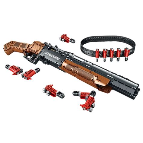 Double Barrelled Shotgun Model Small Particles Building Blocks Set