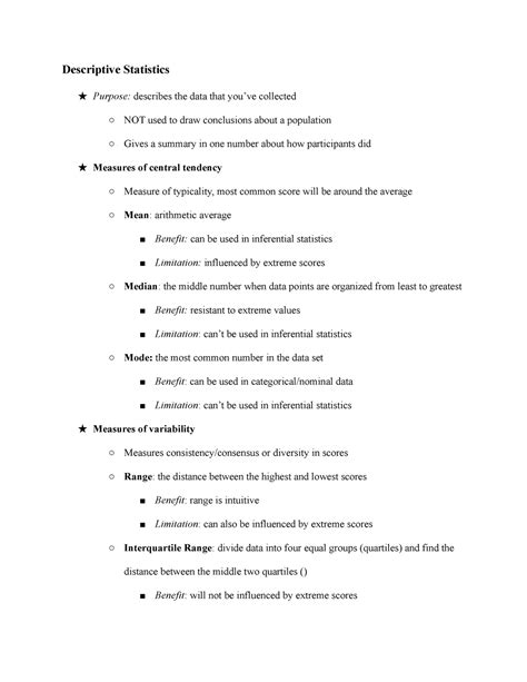 Descriptive Statistics Studocu