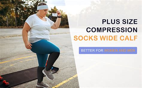 Levsox Wide Calf Compression Socks For Women Men Plus Size 15 20 Mmhg Extra Large