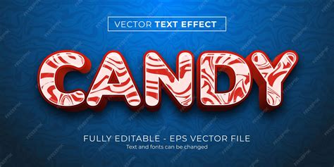 Premium Vector Editable Text Effect Red And Pink Candy Style