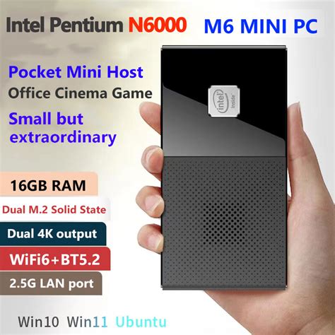 M6 11th Pocket Pc Windows 11 Pro Intel Pentium N6000 N5105 Mini Pc 3
