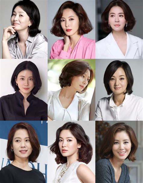 세련된 중년여성 헤어스타일 40대 50대 중단발헤어스타일 네이버 블로그