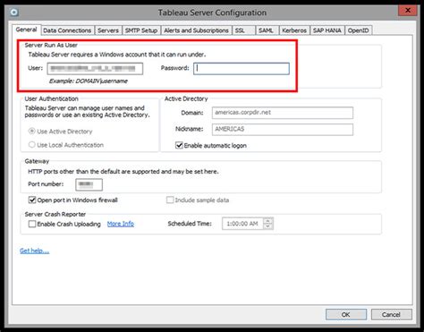 Os User And Tableau Server Application Password