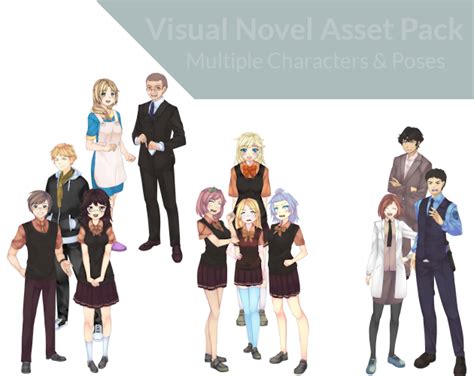 Visual Novel Characters Asset Pack By Kenta