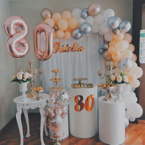 Decoración Para Fiesta Cumpleaños De La Abuela Cumpleaños De 80