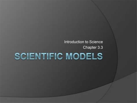 Scientific Models Pptx Physics Science