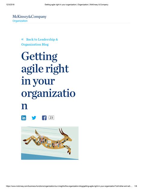 Getting Agile Right In Your Organization Organization Mckinsey And Company Pdf Economies